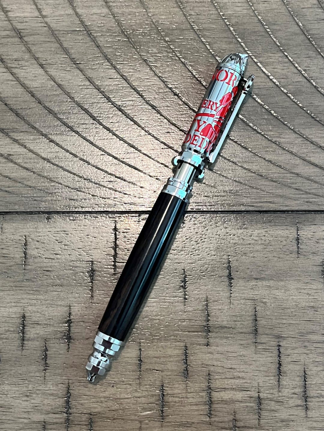 African Blackwood Firefighter "push & Lock" Pen - Etsy