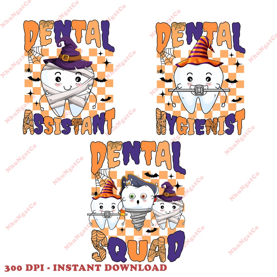 Halloween Dental Png, Spooky Dentist Png, Dental Assistant Png, Dental ...