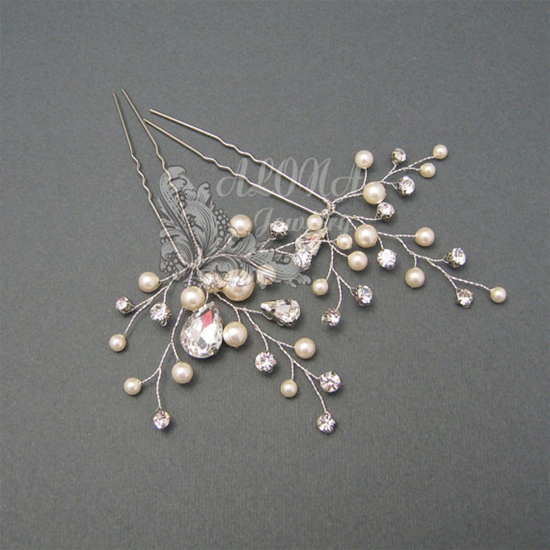 Bridal Hair Pins Wedding Hair Clips Bridal Hair Accessories Etsy