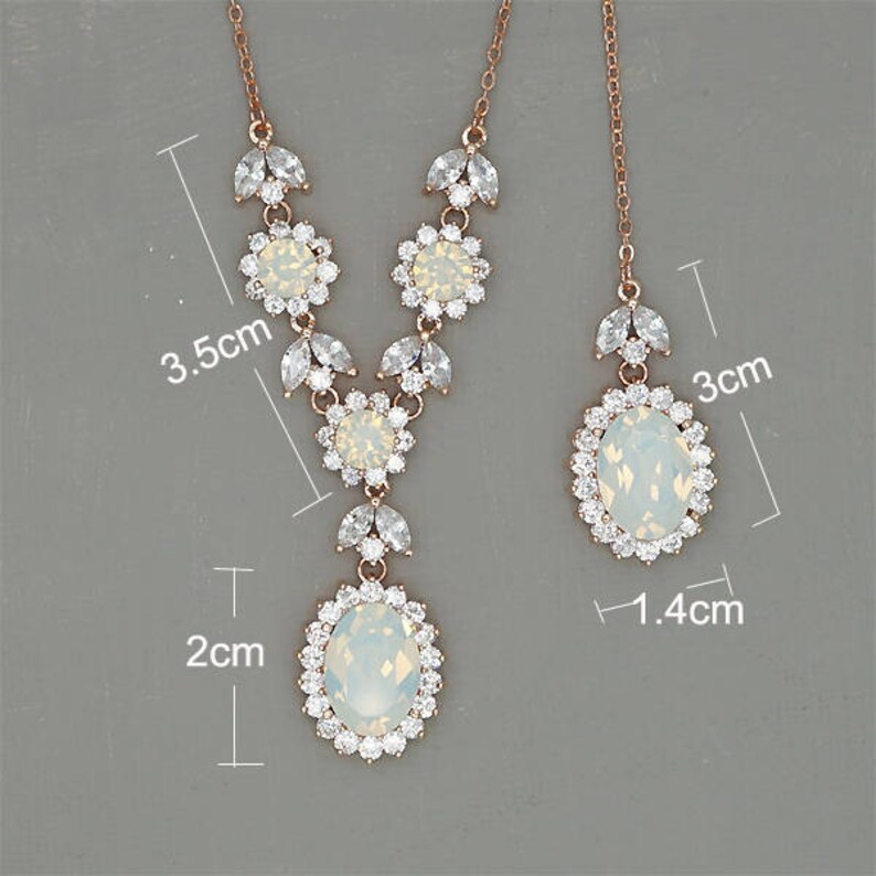 Back Drop Necklace Backdrop Wedding Necklace White Opal - Etsy