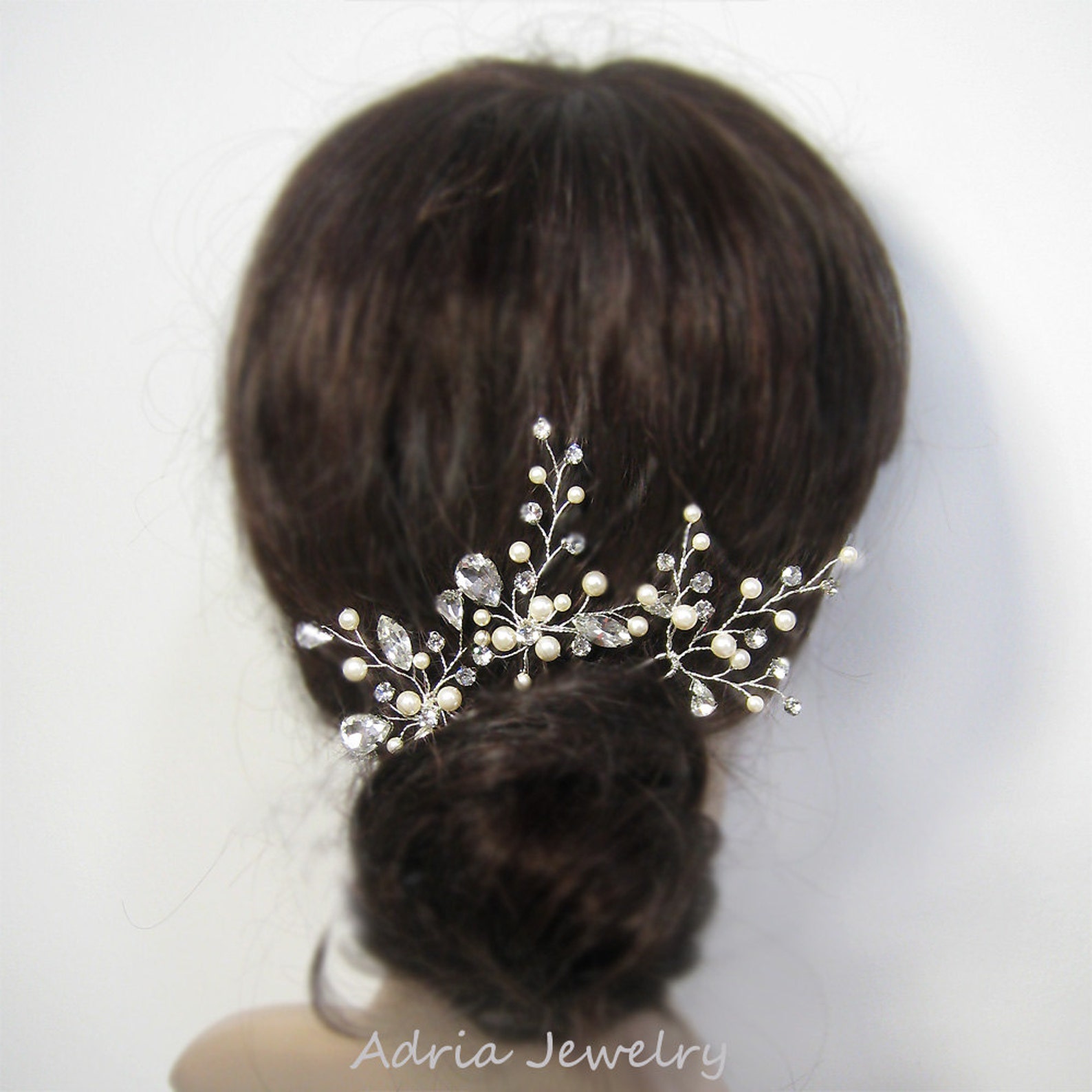 Wedding Hair Pins Set of 3 Gold Hair Pins Crystal Hairpins - Etsy