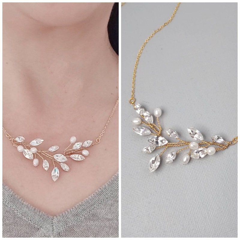 Gold Bridal Necklace - Etsy