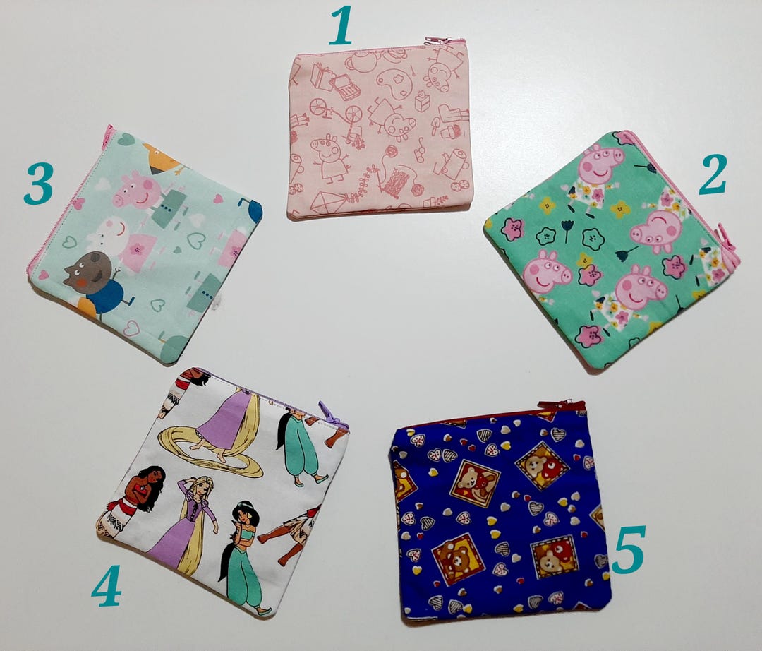 Mini Coin Purse for Kids, Handmade Fabric Zipper Purse Pouch, Child ...