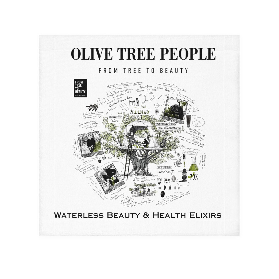 Olive Tree People Face Towel From Tree to Beauty Perfect Gift for Waterless Beauty Consultants ...