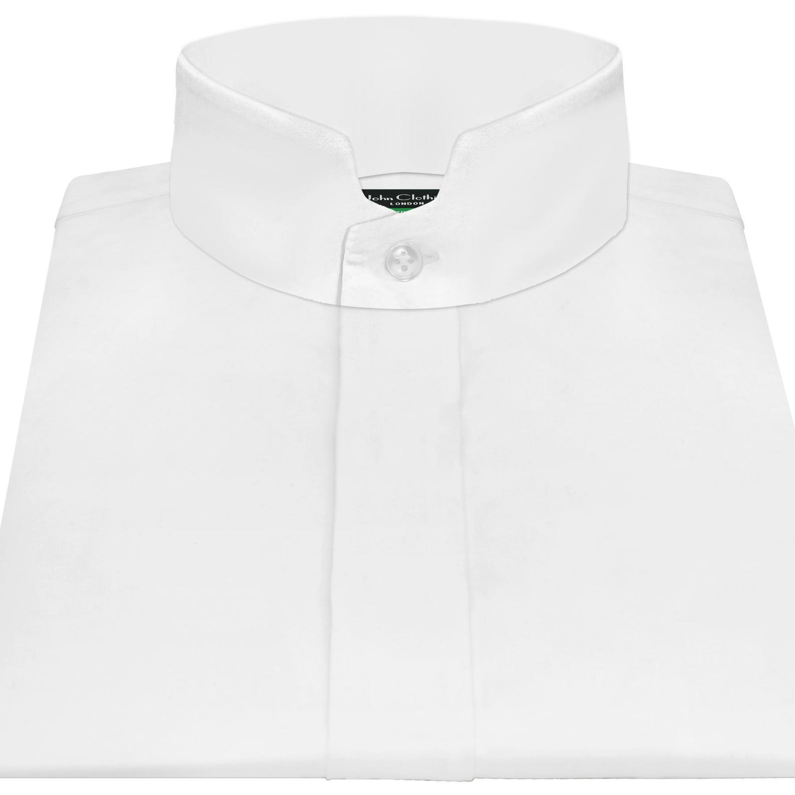 Men's Imperial Collar Shirt, High Neck Clerical Style, 100% Cotton - Etsy