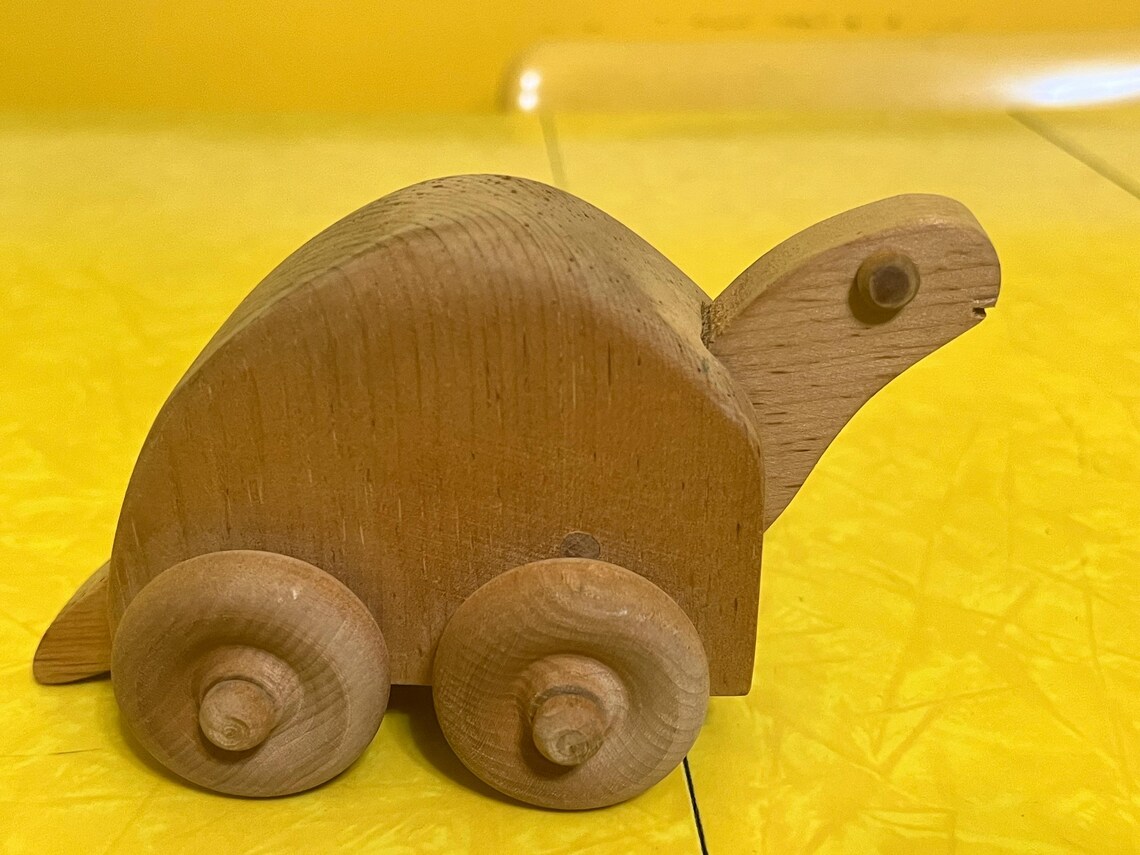 Handmade Turtle on Wheels Hand Made Toy - Etsy