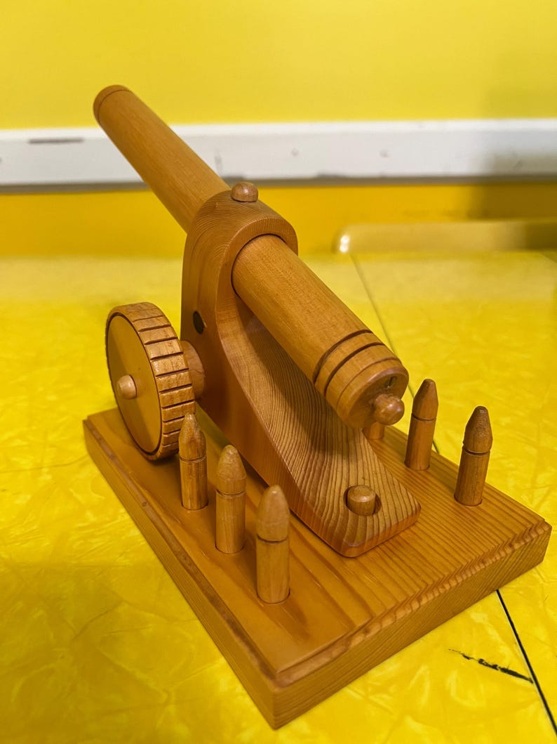 Handmade Wooden Mortar Cannon Hand Made Toy - Etsy