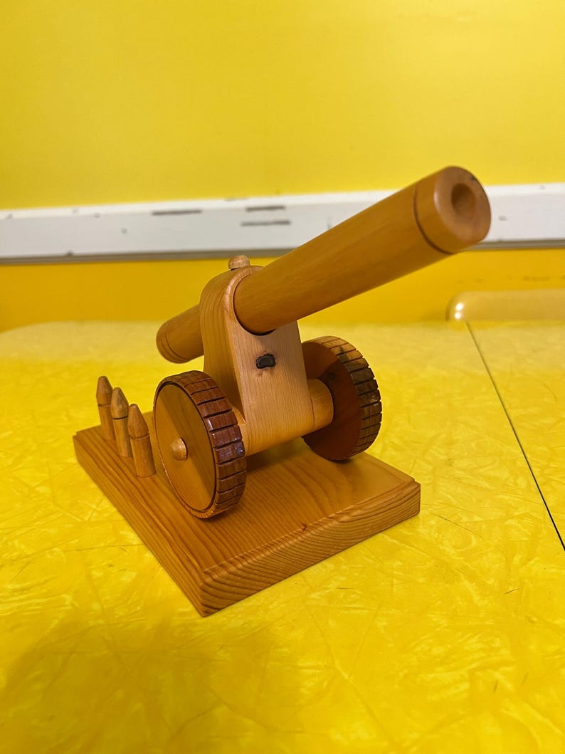 Handmade Wooden Mortar Cannon Hand Made Toy - Etsy