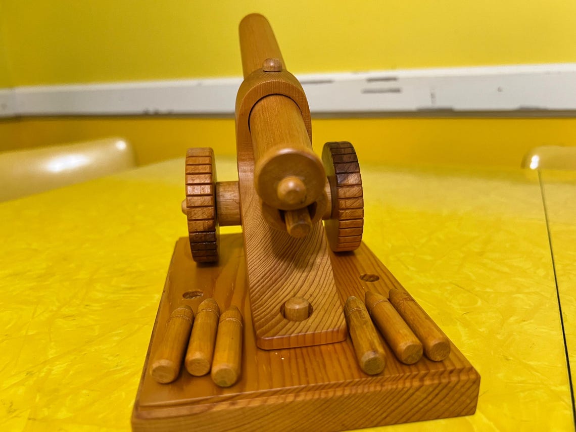 Handmade Wooden Mortar Cannon Hand Made Toy - Etsy
