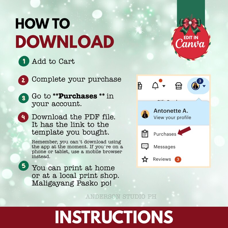 Filipino Christmas Party Invitation | Noche Buena, Paskong Pinoy ...