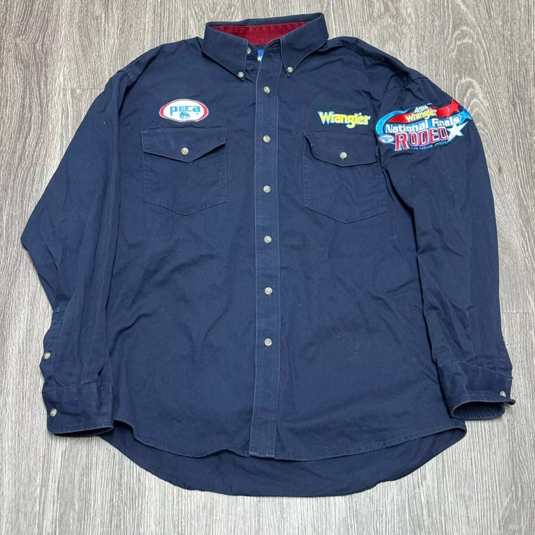 Vintage Wrangler NFR Rodeo Shirt Mens Large National Finals Rodeo Las ...