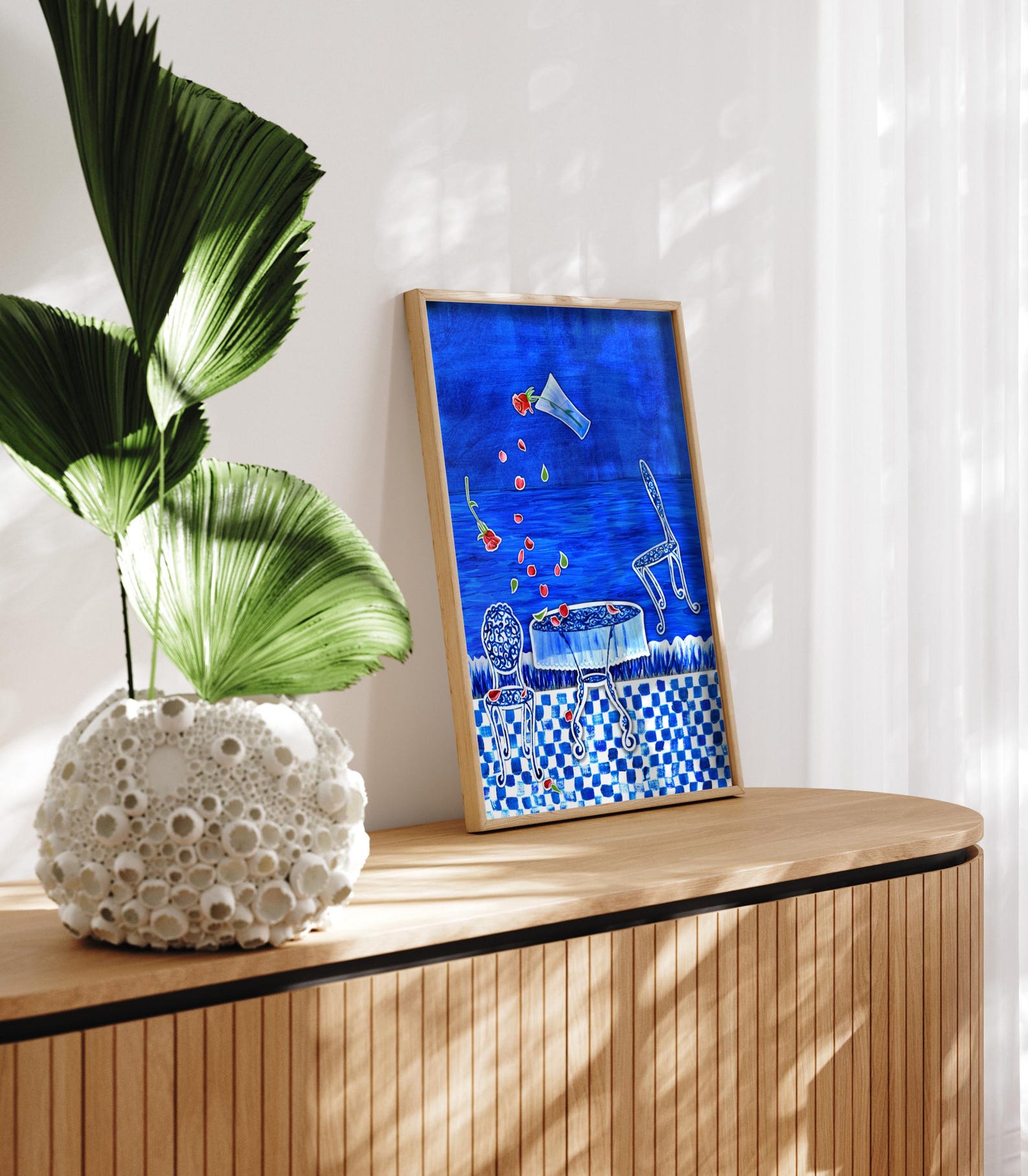 Dreamy Blue Art Print | Aesthetic Wall Art for Dorm Room & Home ...