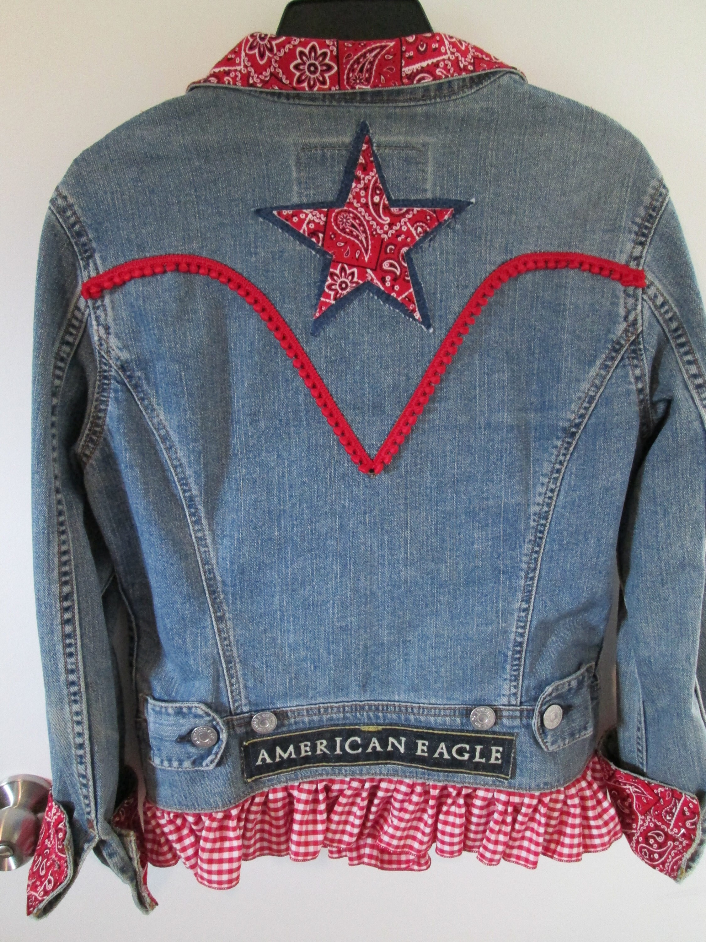 Upcycled Vintage Levi Iconic Type 1 Jean Jacket, American Theme ...