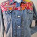 Boho Chic Denim Jacket, Artisan Crafted Patchwork Distressed Jean ...