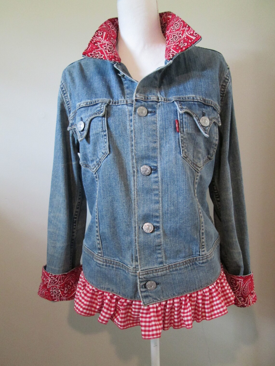 Upcycled Vintage Levi Iconic Type 1 Jean Jacket, American Theme ...