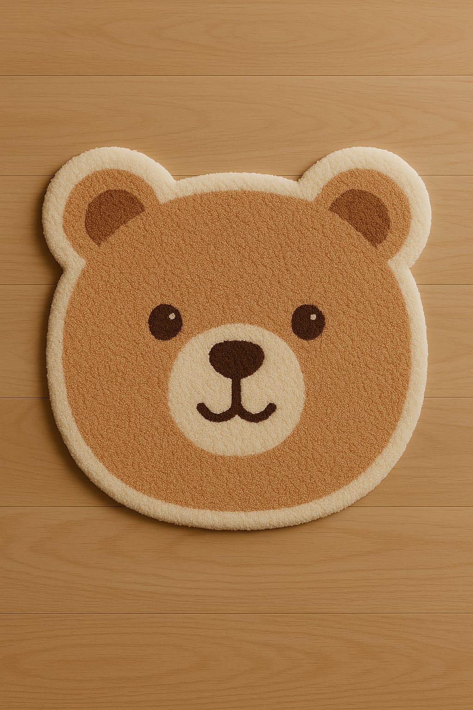 Modern Hand-tufted Wool Carpet, Bear Face Rug for Kids,nursery Decor ...
