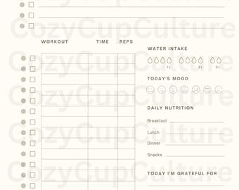Workout Checklist, Daily Workout Routine Chart, Simple Workout Plan ...