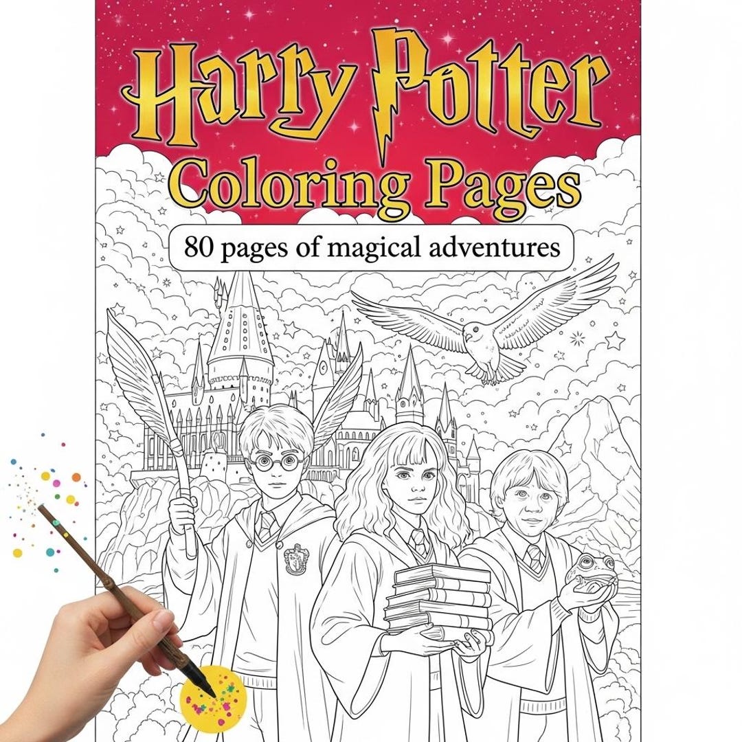 Harry Potter Coloring Pages: Wizarding World Art (printable PDF ...