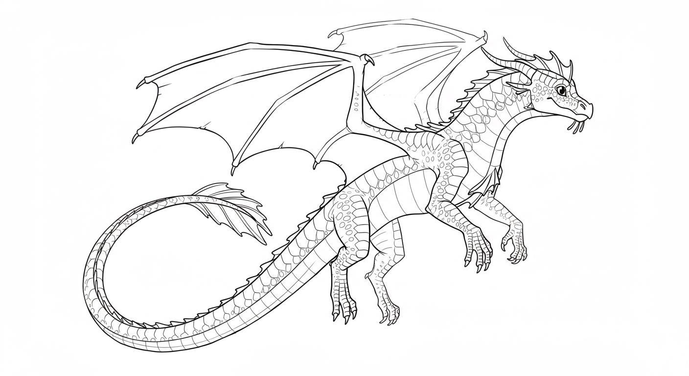 Wings of Fire Coloring Pages: Dragon Art Activity (printable Sheets) - Etsy
