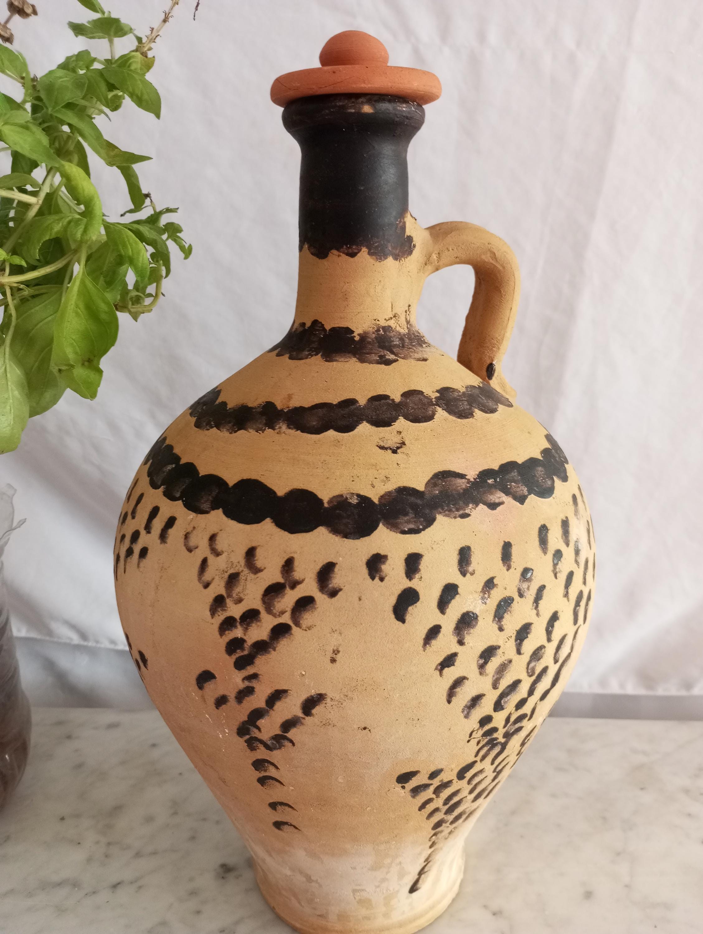 HANDMADE Water Jar , Handmade Recycled Traditional Moroccan Clay Water ...