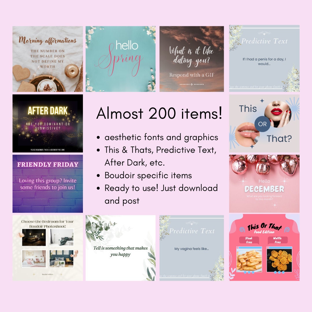 175+ Engaging Graphics for Boudoir Photographers Facebook Groups Social ...