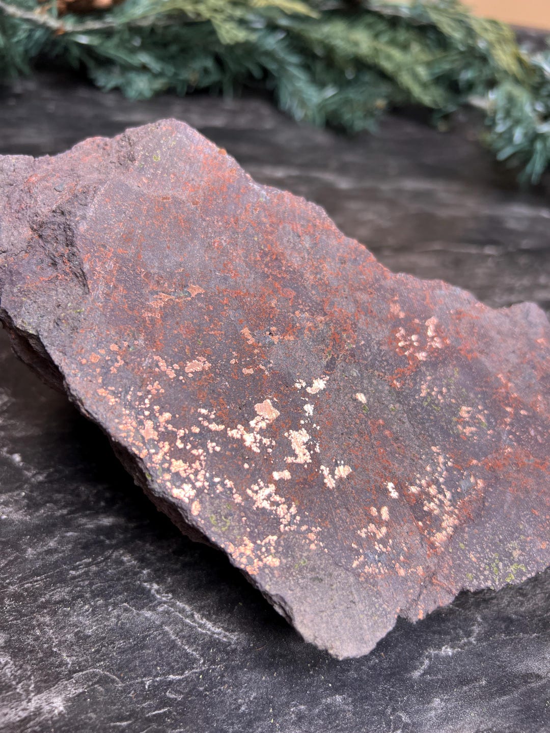 Large Michigan Native Copper Ore End Slab Caledonia Mine - Etsy