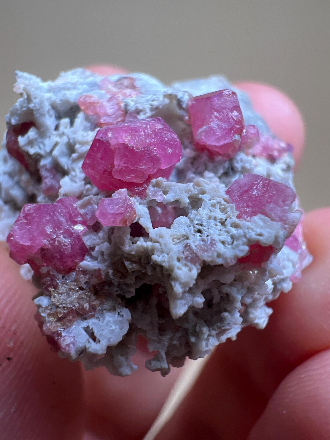 Raspberry Grossular Garnets on Matrix Sierra De Cruces Mexico - Etsy