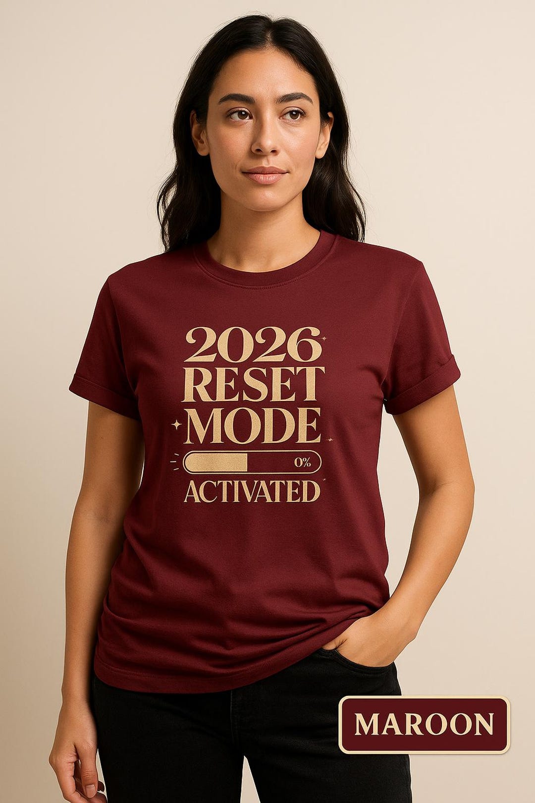 2026 Reset Mode Activated Tee, Minimalist New Year Gift - Etsy