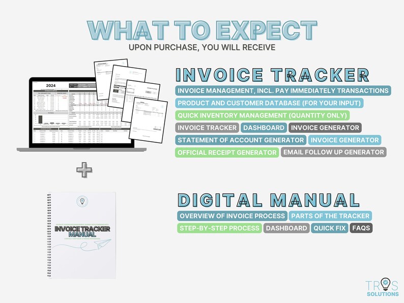 Invoice Tracker With Payment Tracker, Small Business, Google Sheets ...