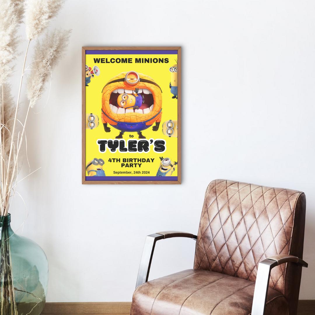 Editable Despicable Me Welcome Sign, Despicable Me Birthday Board ...