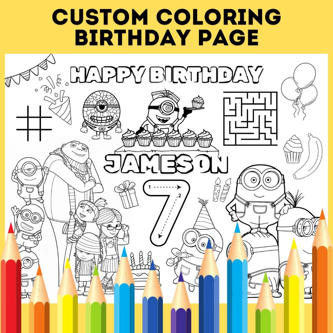 Despicable Me 4 Birthday Invitation, Despicable Me 4 Custom Birthday ...