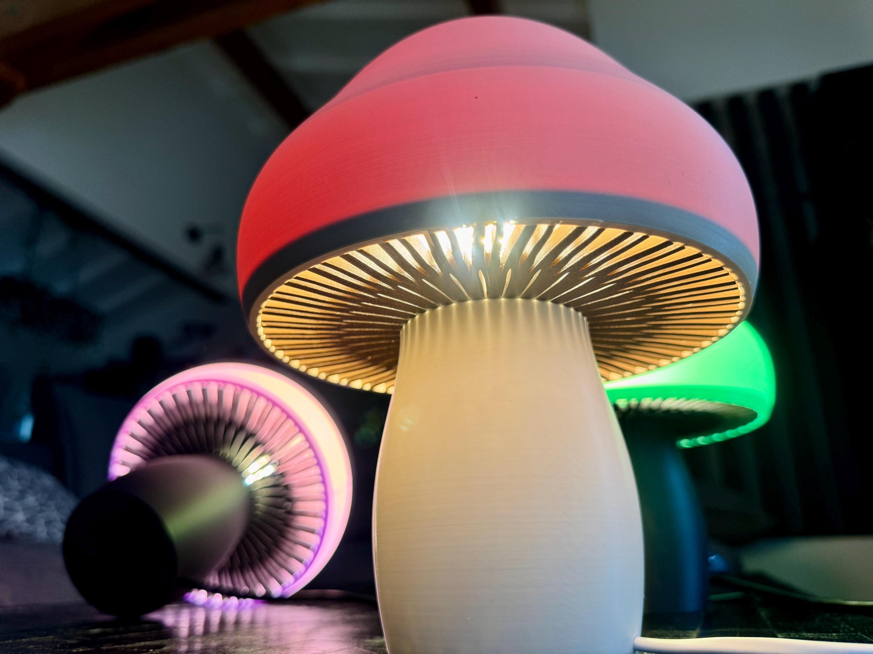 Handcrafted and Original 3D Printed Mushroom Lamp | Customisable ...