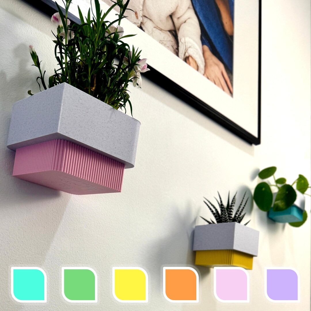 Wall Planter - 6 Colors - 3 Sizes - Made in France - Etsy