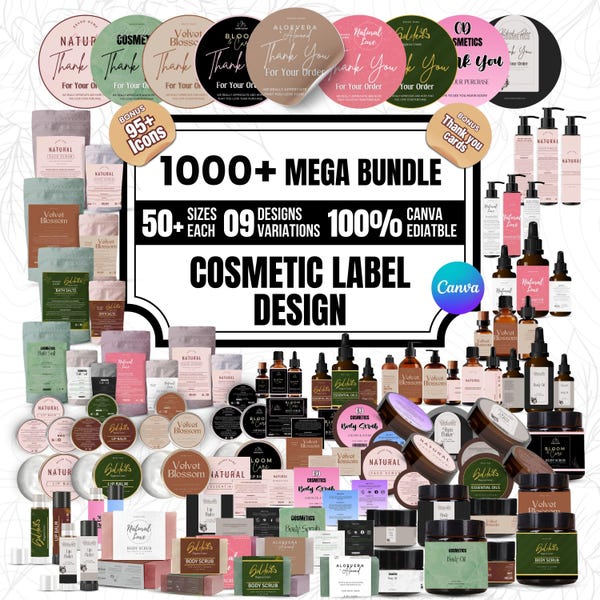 Cosmetic Labels - Etsy