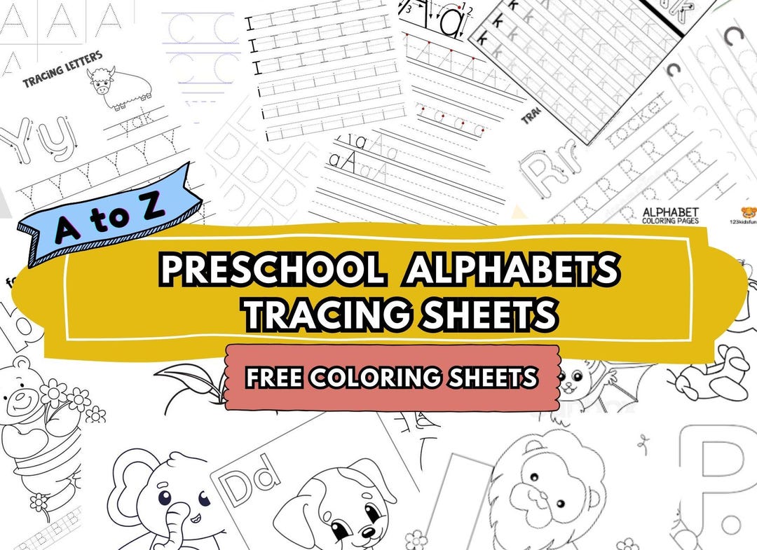 Preschool Worksheets for Toddler, Alphabet Worksheets, Lettering ...