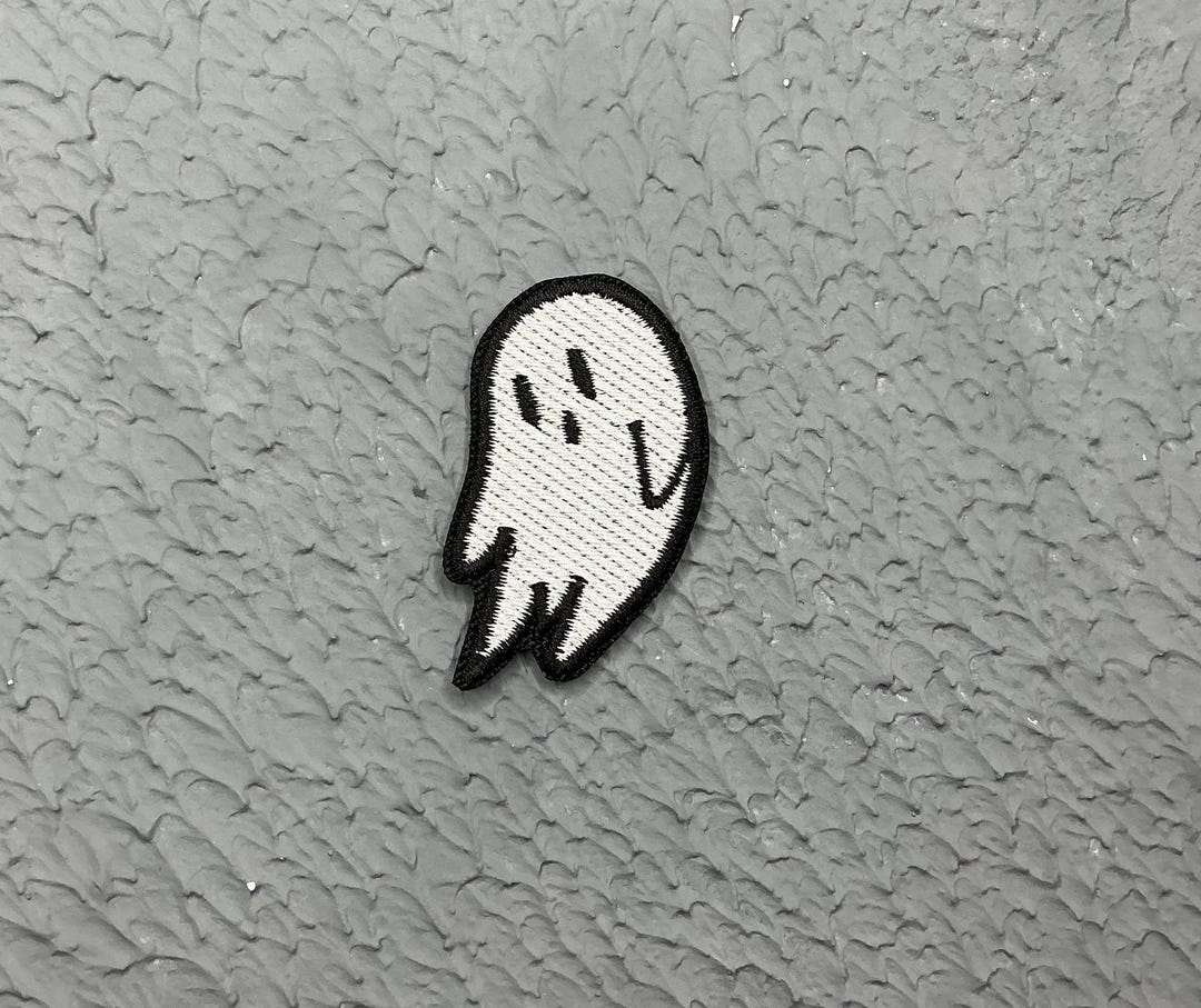 Cute Ghost Embroidered Patch. Flying Ghost Iron on or Hook and Loop Patch - Etsy