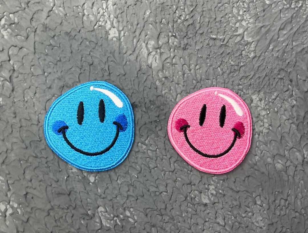Preppy Cute Smiley Face Embroidered Patch. Smiley Face Embroidered ...