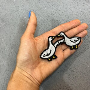 Cute Goose Embroidered Patch. a Couple of Goose Patch - Etsy