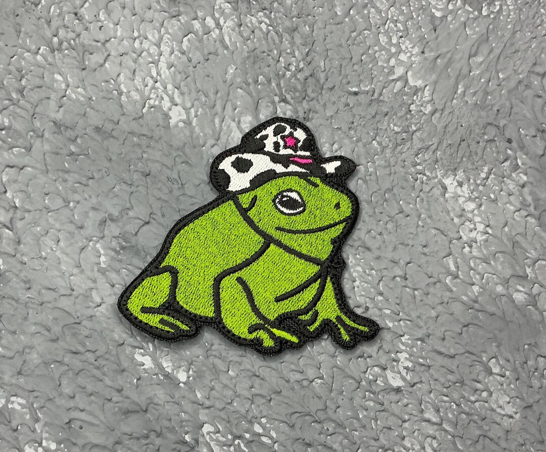 Cowboy Frog Embroidered Patch. Preppy Iron on or Hook and Loop Patch - Etsy