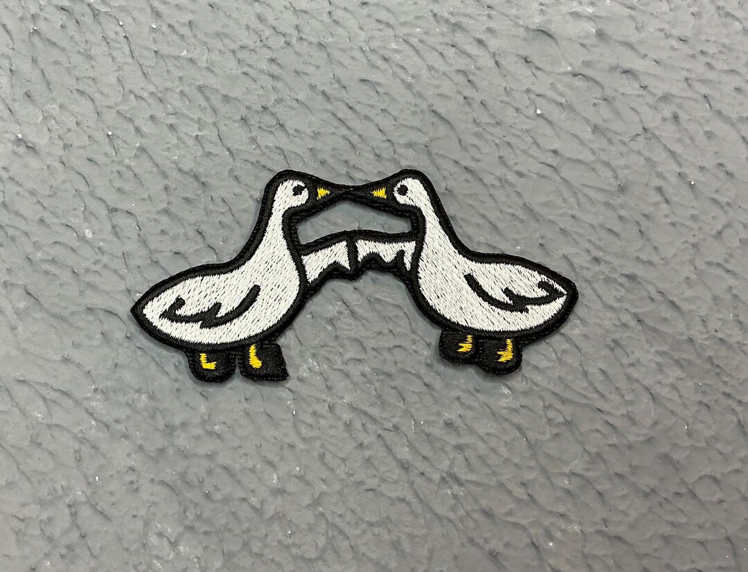 Cute Goose Embroidered Patch. a Couple of Goose Patch - Etsy