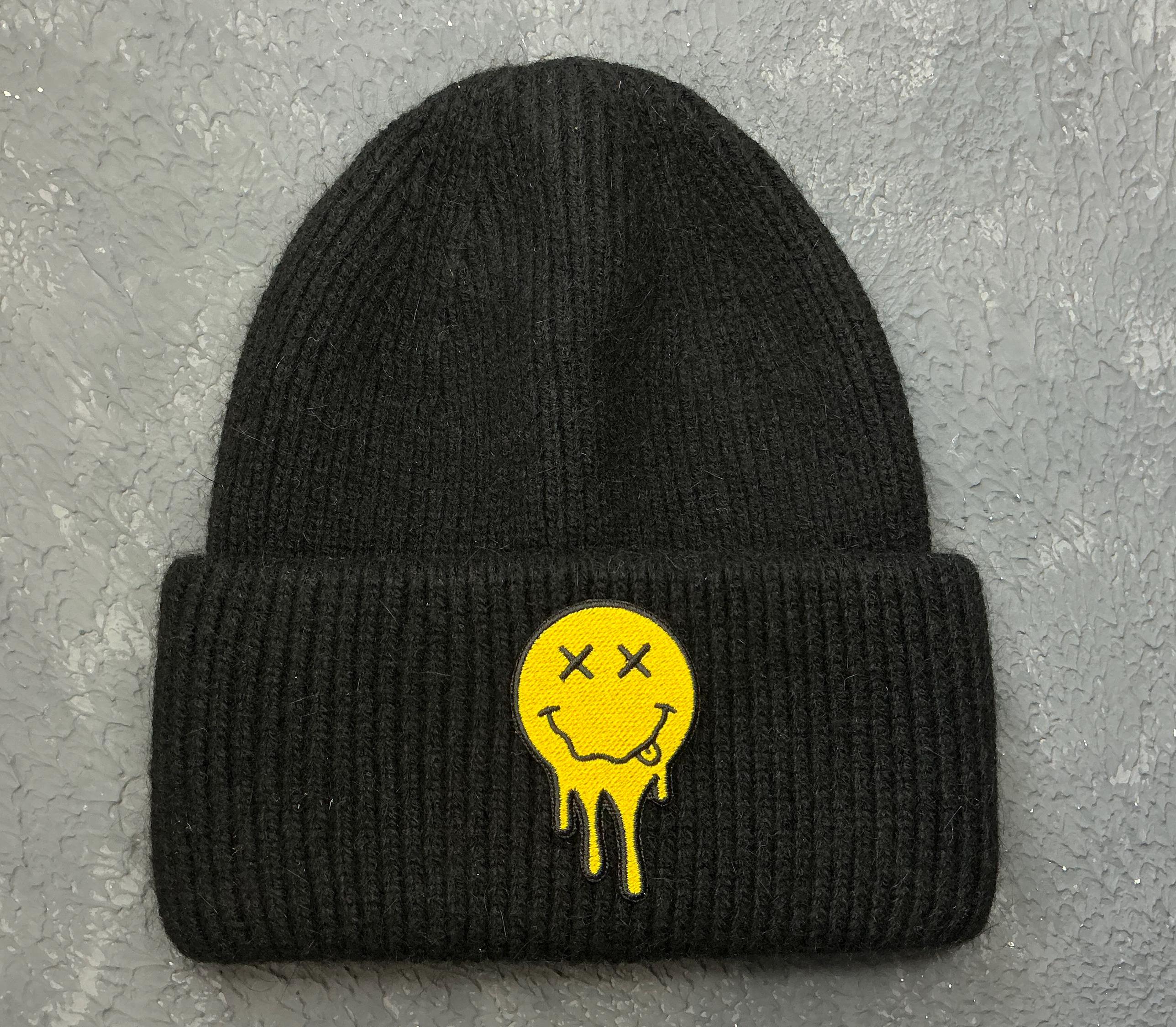 Melting Smiley Face Embroidered Iron-on Patch - Etsy