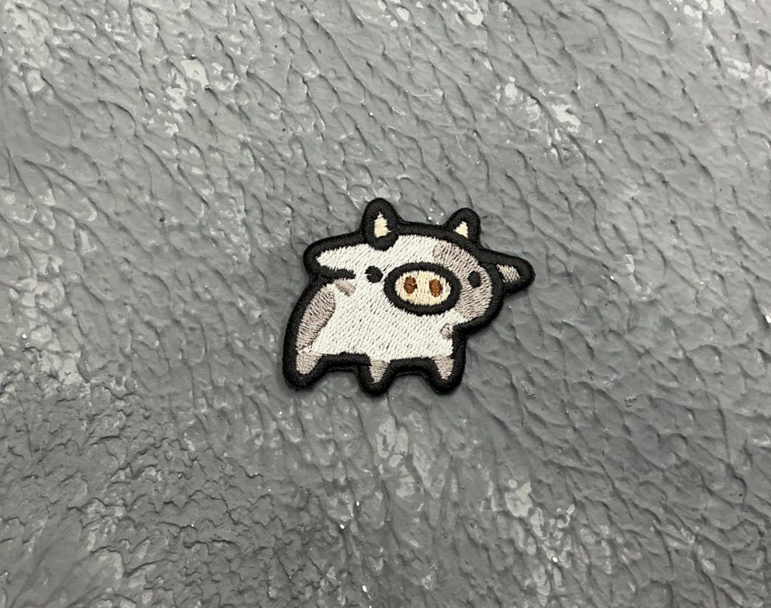 Cow Embroidered Patch. Cow Iron on Patch. Cow Patch for Jeans, Jackets ...