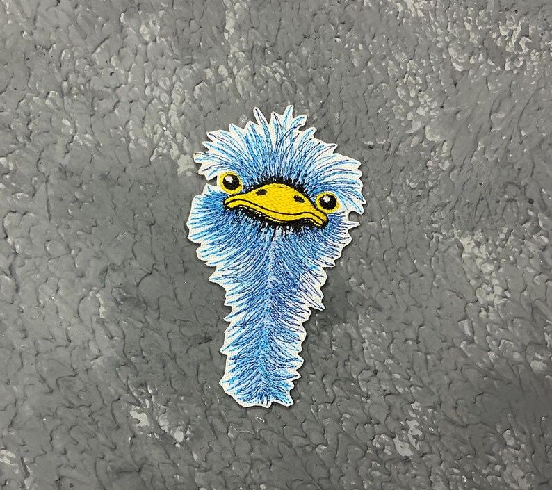 Ostrich Bird Embroidered Patch. Girl and Boy Ostrich Iron on Patch - Etsy