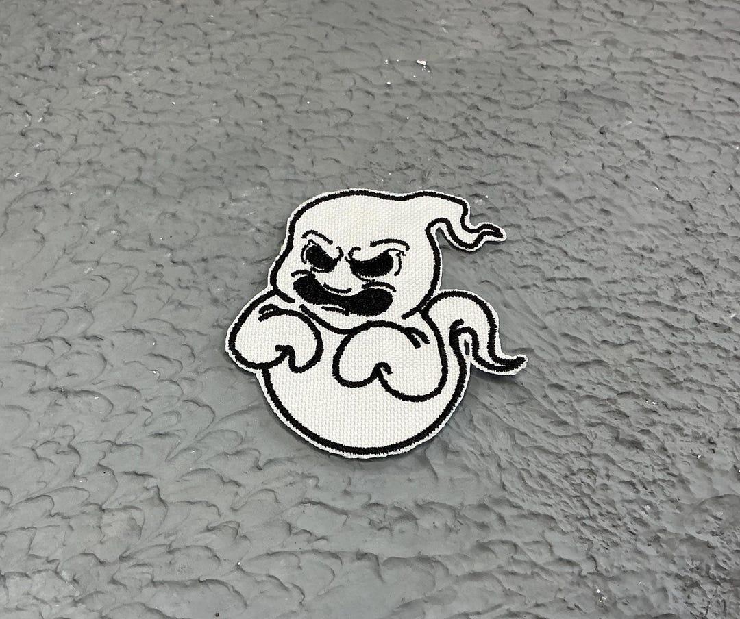 Scary Ghost Embroidered Patch. Flying Ghost Iron on or Hook and Loop Patch - Etsy