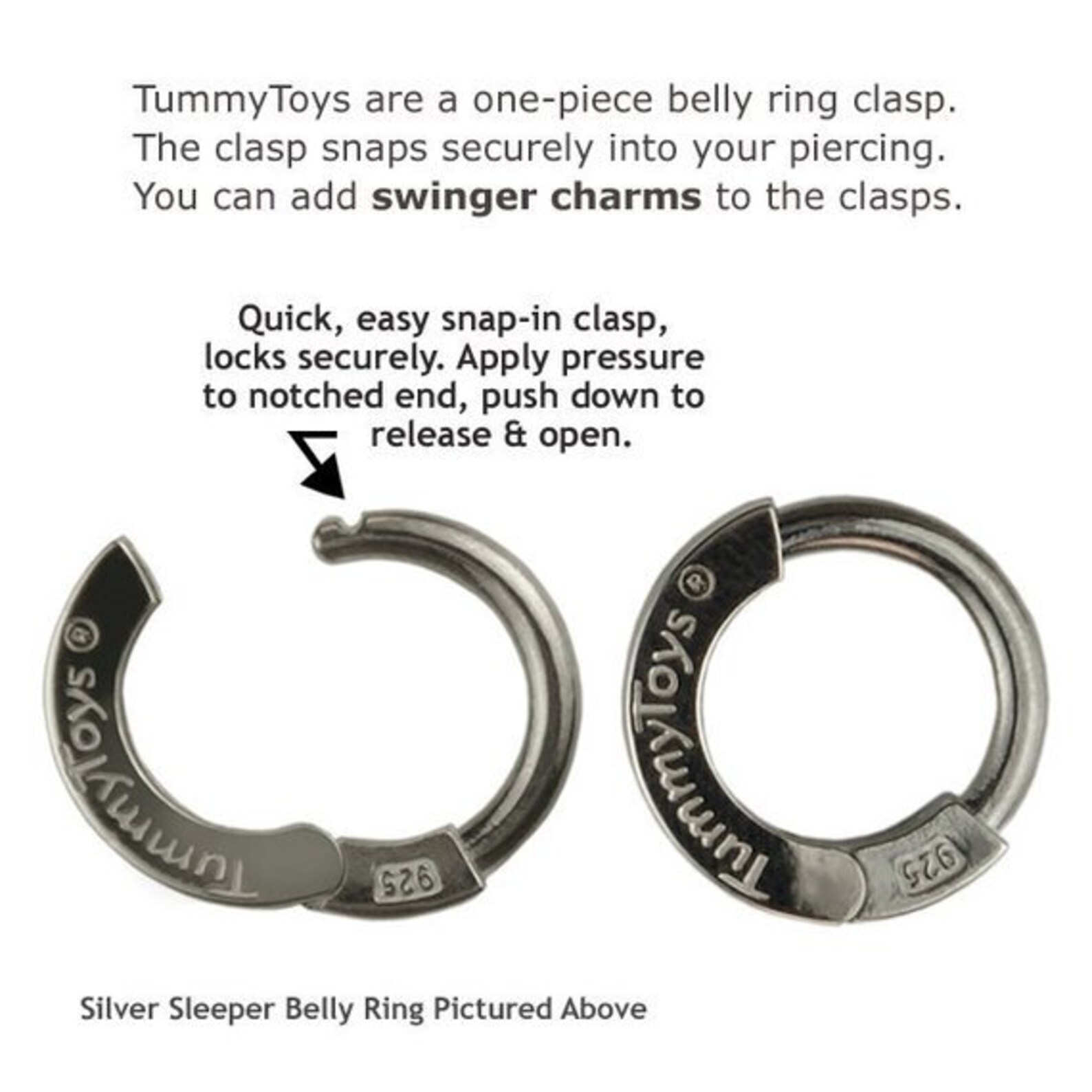 Belly Ring Set / Two Silver Belly Button Rings / Belly Rings / - Etsy