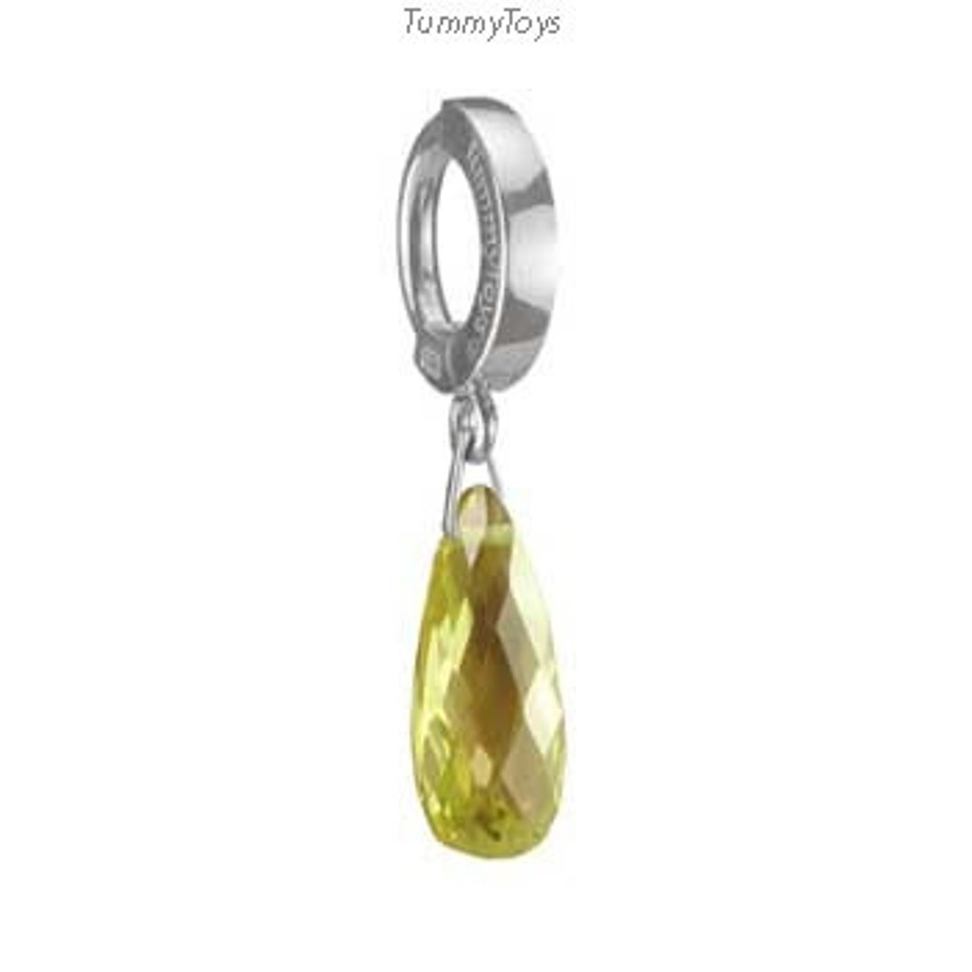 Lime Ice CZ Sterling Silver Belly Ring - Tummytoys® Navel Jewelry - Etsy