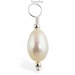 Changeable Pearl Belly Ring Swinger Charm Fits on All Clasps by ...
