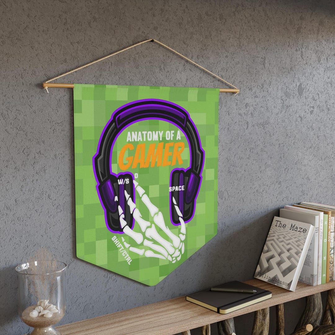 Gamer Decoration, Gamer Gift Video Game Fans, Pixel Art Flag Banner ...
