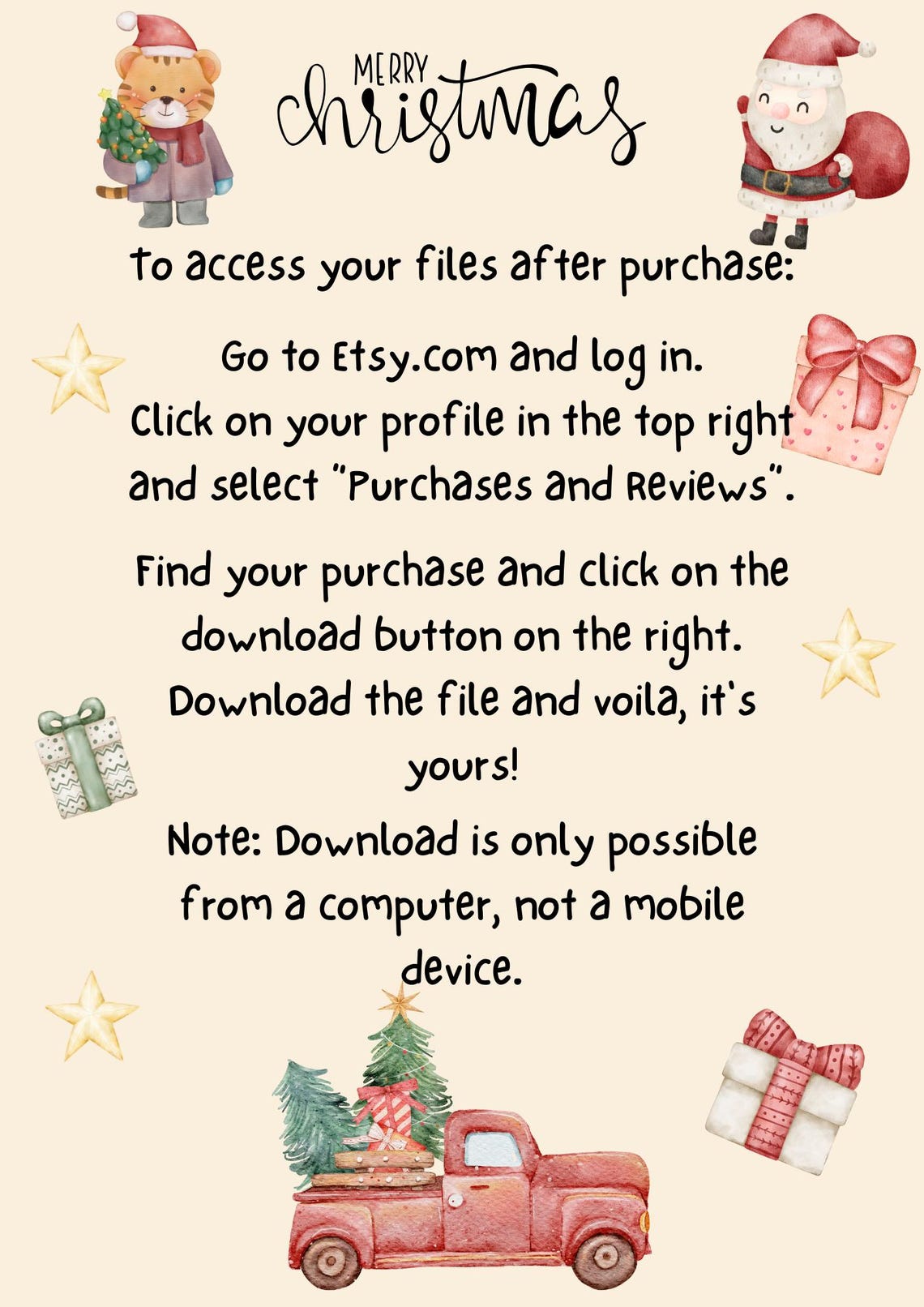 Christmas Wish List for Kids, Printable Gift Wish List, Letter to Santa ...
