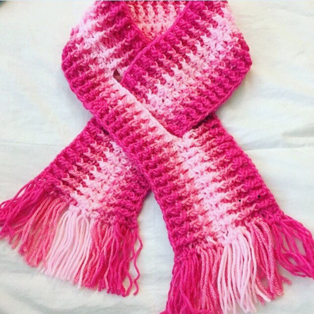 Breast Cancer Awareness Scarf, Pink Ribbon Design, Womens Scarf - Etsy
